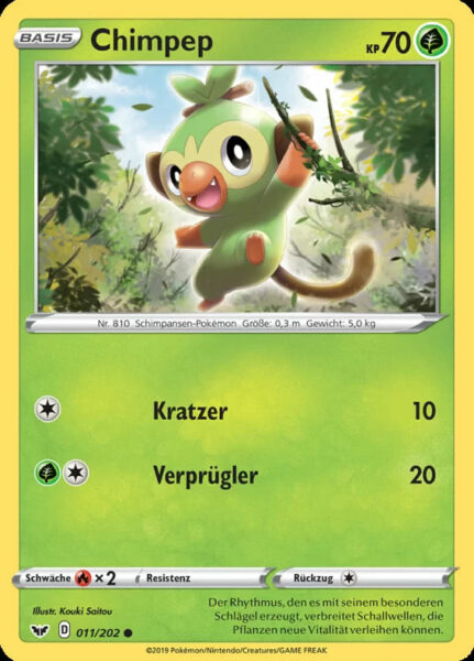 Pokémon "Schwert & Schild" Kartenliste und Kartengalerie
