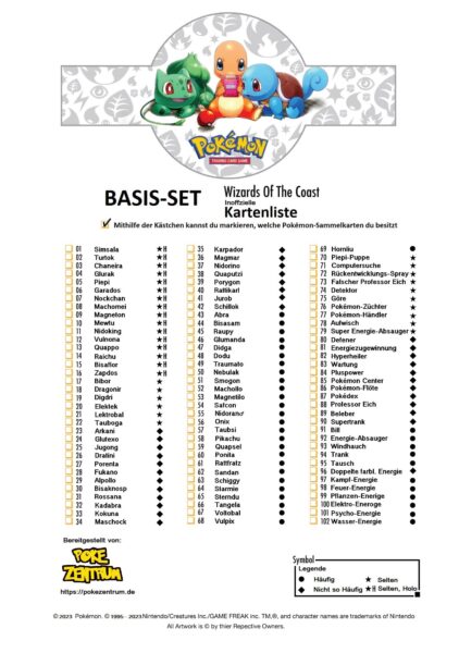Pokémon Basis-Set Kartenliste und Kartengalerie! | PokeZentrum