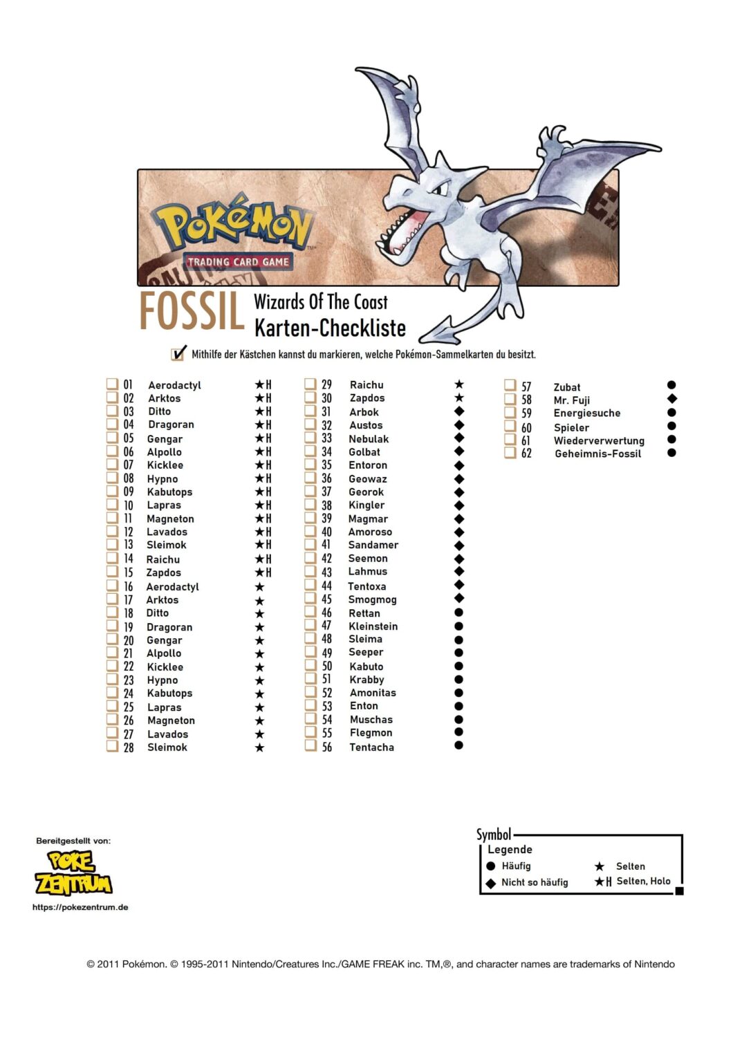 Pokémon "Fossil": Kartenliste und Guide für Sammler! | PokeZentrum