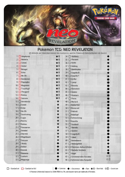 Pokémon "Neo Revelation" Kartenliste und Kartengalerie! | PokeZentrum