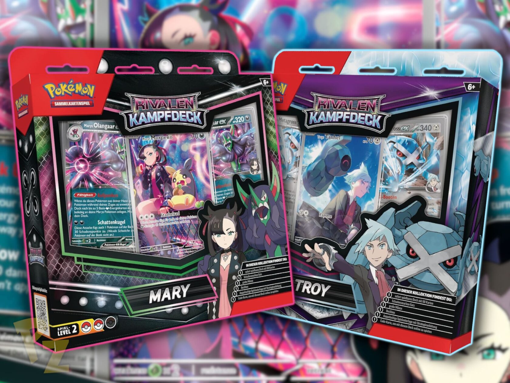 Entdecke das neue Pokémon Rivalen-Kampfdeck mit Mary und Troy ...