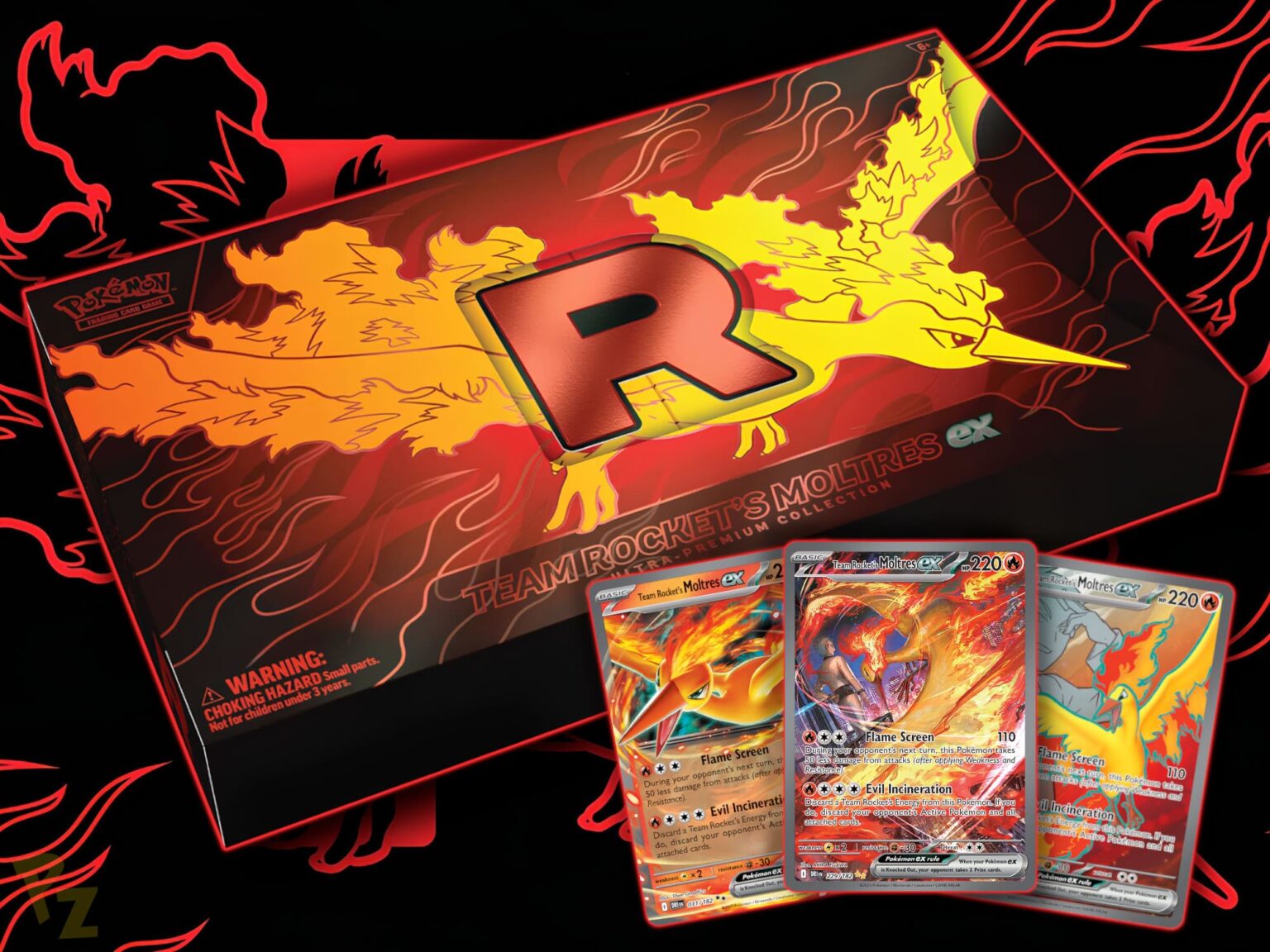 Entdecke die Pokémon "Team Rockets Moltres ex Ultra Premium Collection ...