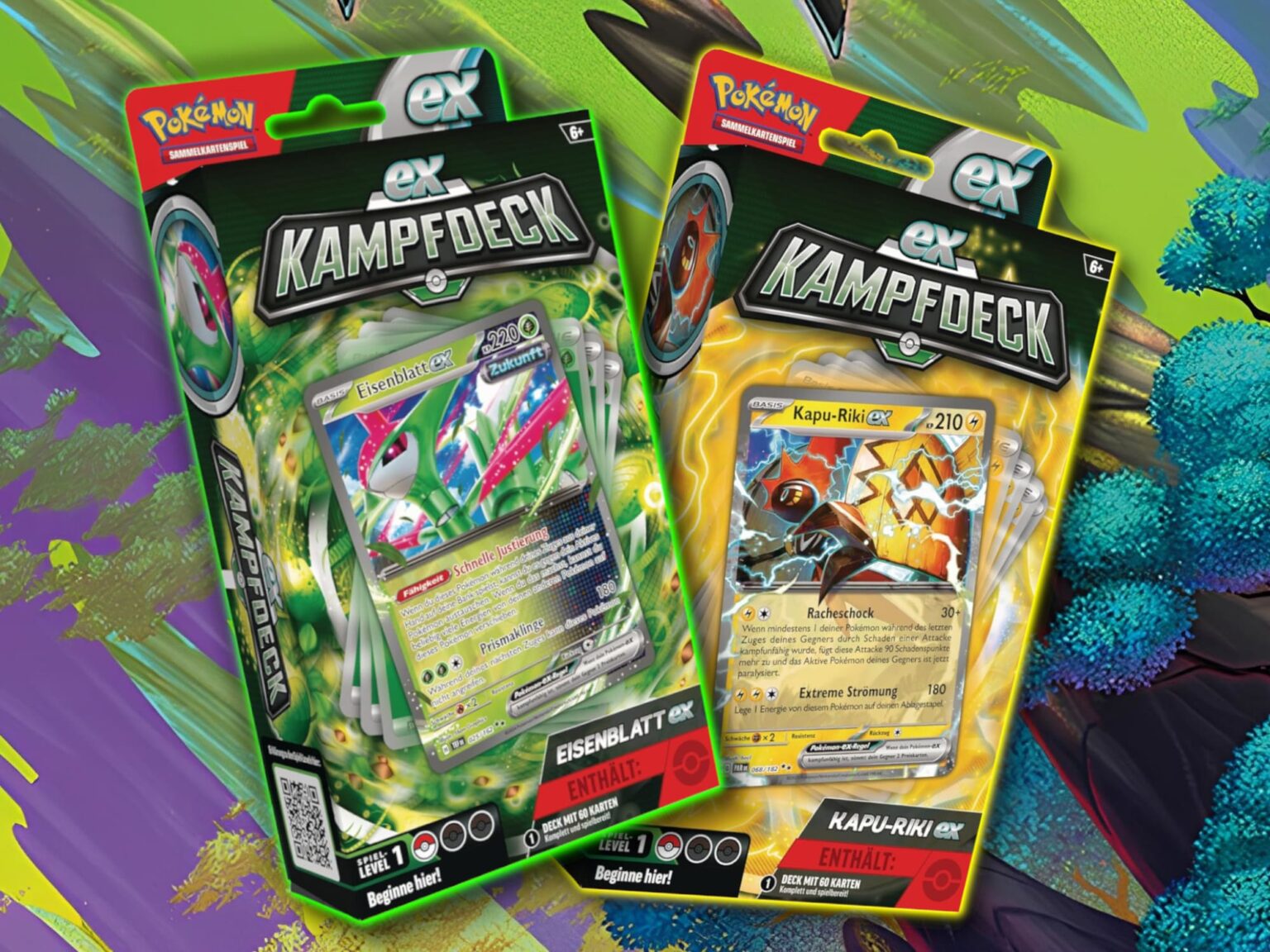 Entdecke die neuen Pokémon-Kampfdecks mit Eisenblatt-ex und Kapu-Riki ...